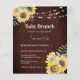 Budget Rustic Wood Sunflower Baby Shower Invite Flyer | Zazzle