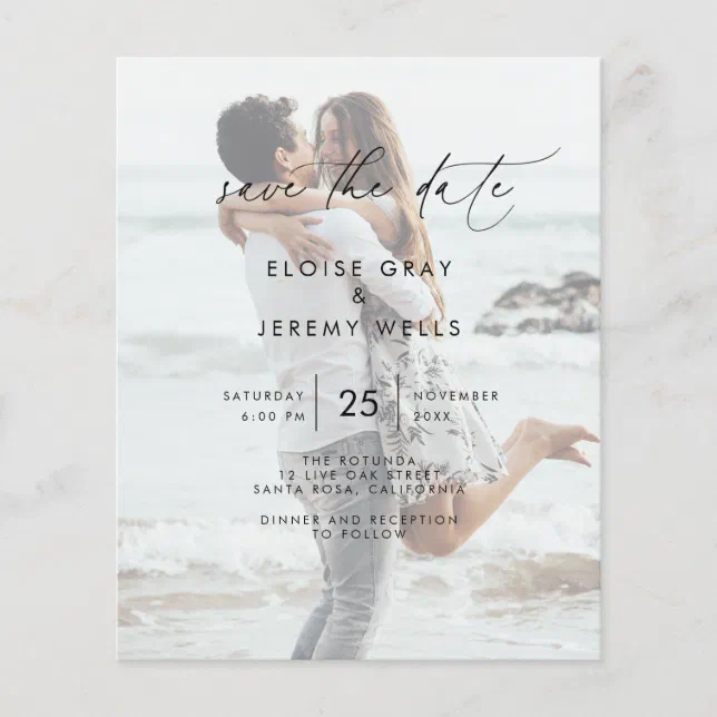 Budget Save the Date Flyer | Zazzle