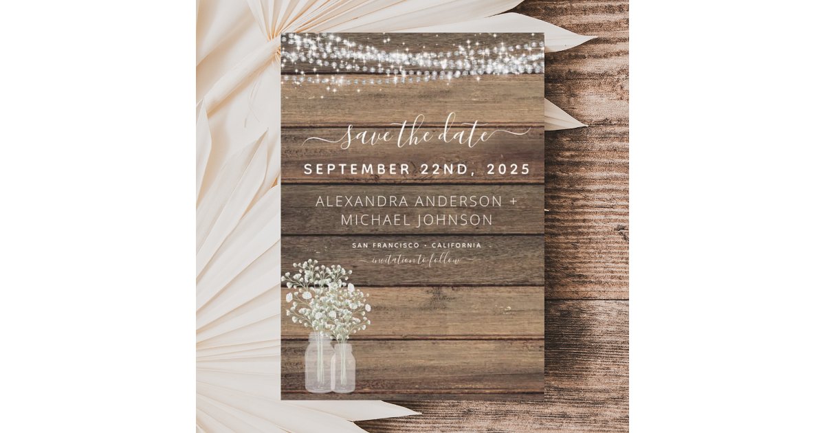 Budget Save the Date Rustic Farmhouse Invitation | Zazzle