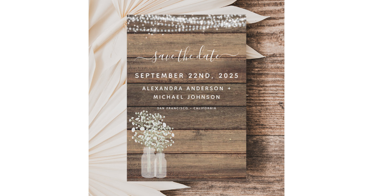 Budget Save the Date Rustic Farmhouse Invitation Flyer | Zazzle