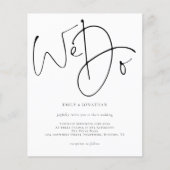 Budget Script We Do Simple Wedding Invitation | Zazzle