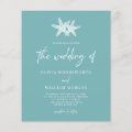 Budget Sea Glass Blue Starfish Modern Wedding Flyer | Zazzle