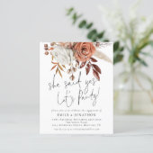Budget She Said Yes Floral Engagement Party Invite | Zazzle
