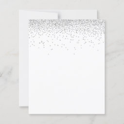 Budget Silver Glitter Wedding Evening Party Invite | Zazzle