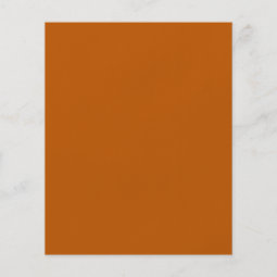 Budget Simple Elegant Burnt Orange Wedding Menu Flyer | Zazzle