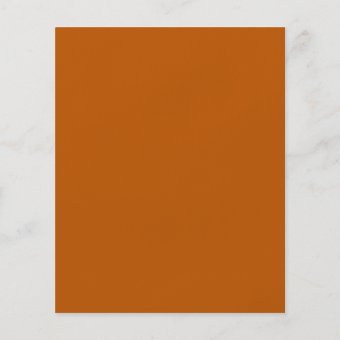 Budget Simple Elegant Burnt Orange Wedding Menu Flyer | Zazzle