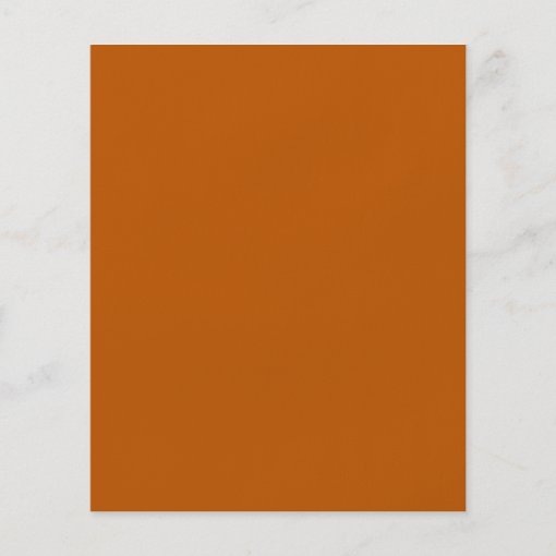 Budget Simple Elegant Burnt Orange Wedding Menu Flyer | Zazzle