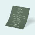 Budget Simple Elegant Evergreen Wedding Menu Flyer | Zazzle