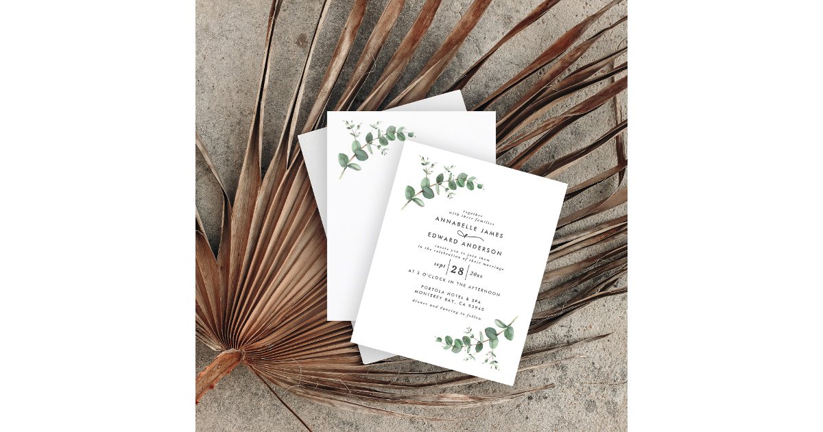Budget simple Eucalyptus botanical watercolor | Zazzle