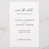 Budget simple minimalist script wedding save date flyer | Zazzle