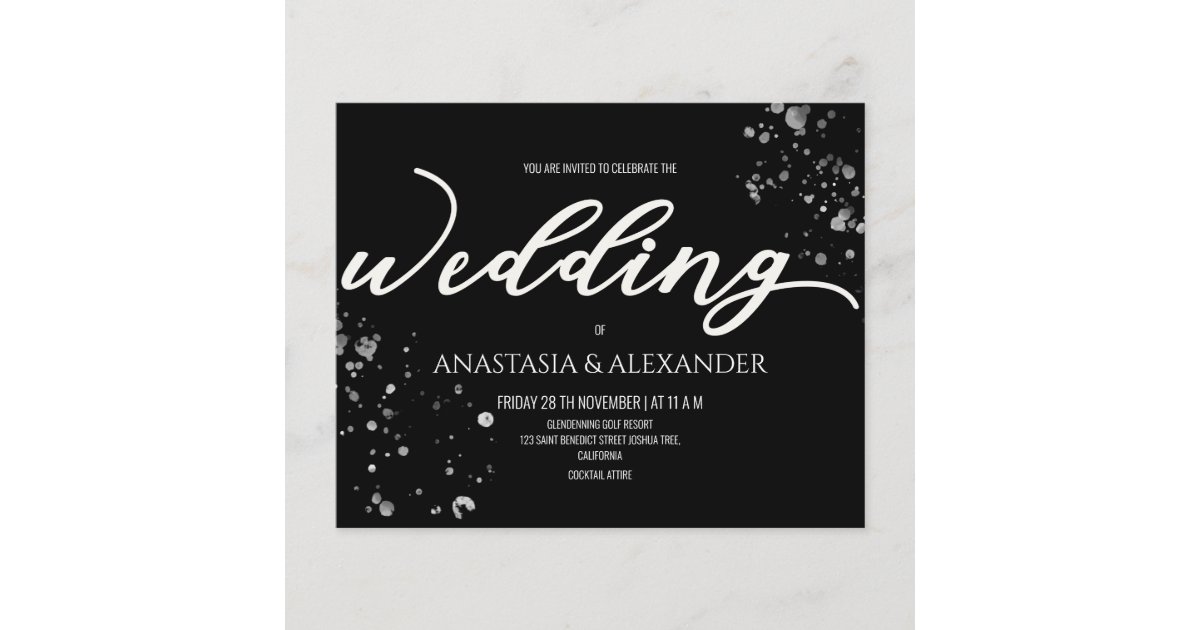 Budget Simple wedding invitation. Flyer | Zazzle