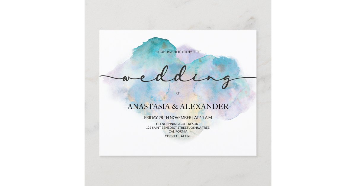 BUDGET/Simple wedding invitation. Flyer | Zazzle