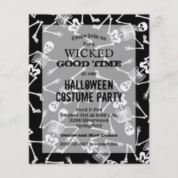 Budget Skeletons Halloween Invitation Flyer | Zazzle