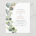 Budget Spanish Eucalyptus Wedding Invitations | Zazzle