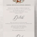 Budget stag terracotta floral rustic elegant all in one invitation | Zazzle