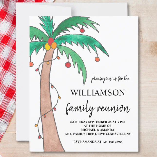 Budget Summer Family Reunion Invitation | Zazzle
