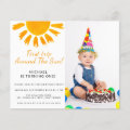 Budget Sun Boy's Photo Birthday Party Invitation | Zazzle