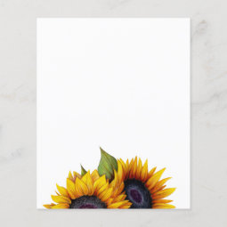Budget sunflower rustic elegant wedding invitation flyer | Zazzle