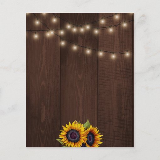 Budget sunflowers rustic wood save date wedding flyer | Zazzle