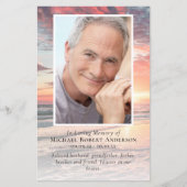BUDGET Sunset Photo Memorial Service Program | Zazzle