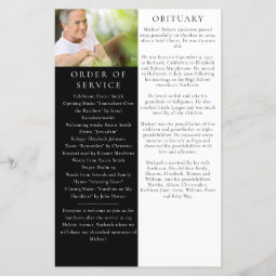 BUDGET Sunset Photo Memorial Service Program | Zazzle