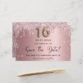 Budget Sweet 16 blush pink glitter save the date | Zazzle