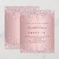 BUDGET Sweet 16 pink dusty rose glitter birthday | Zazzle