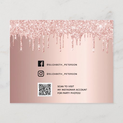 Budget Sweet 16 rose blush photo QR code thank you | Zazzle