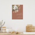 Budget terracotta botanical modern elegant foliage poster | Zazzle