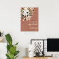 Budget terracotta botanical modern elegant foliage poster | Zazzle