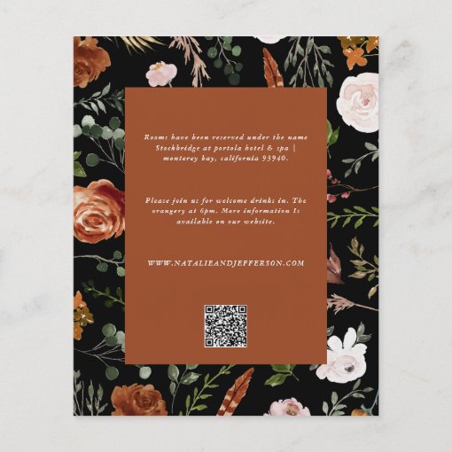Budget terracotta floral stag wedding invitation flyer | Zazzle