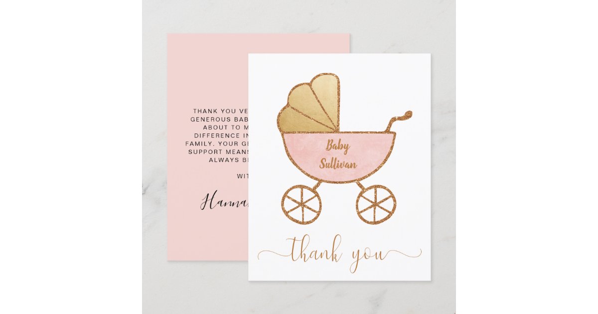 Budget Thank You Baby Girl Shower | Zazzle