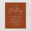 Budget The Wedding of Burnt Orange Photo Elegant Flyer | Zazzle