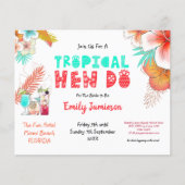 Budget Tropical Weekend Hen Do Invitation | Zazzle
