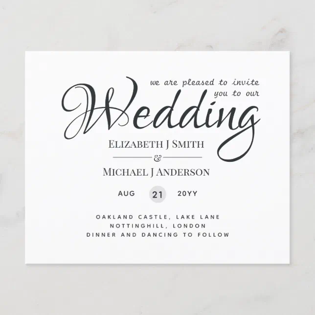 Budget TYPOGRAHY (can customize COLOR) Wedding | Zazzle Budget TYPOGRAHY (can customize COLOR) Wedding | Zazzle