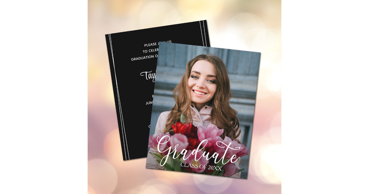 Budget Vertical Photo Graduation Invitations | Zazzle
