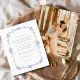 Budget Victorian Photo Blue Wedding Invitation Flyer | Zazzle