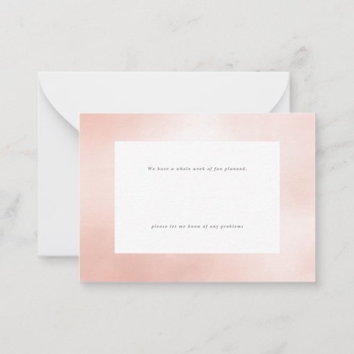 budget Watercolor Bachelorette weekend Note Card | Zazzle