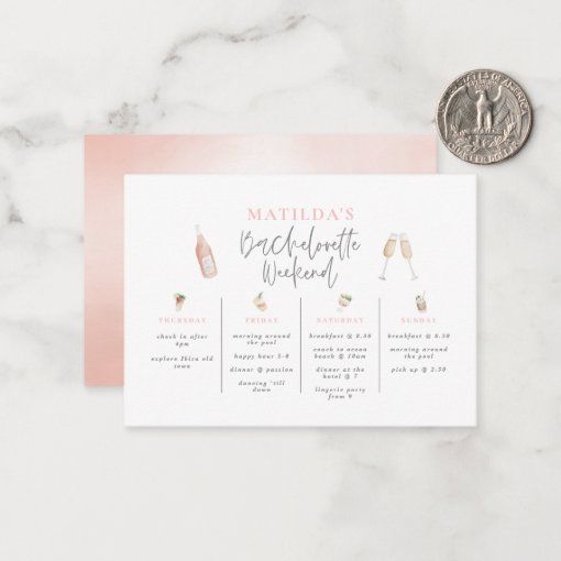 budget Watercolor Bachelorette weekend Note Card | Zazzle