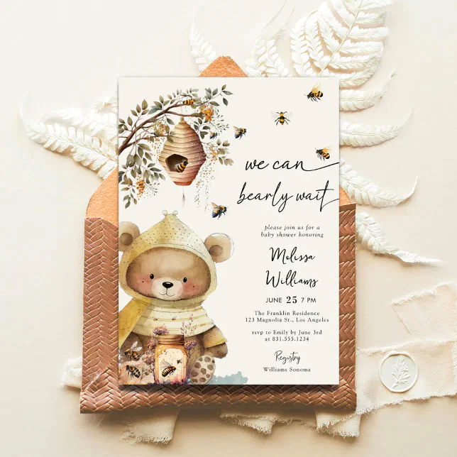 Budget We Can Bearly Wait Baby Shower Invites | Zazzle