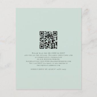 Budget We Do Mint QR Code Wedding Invite | Zazzle