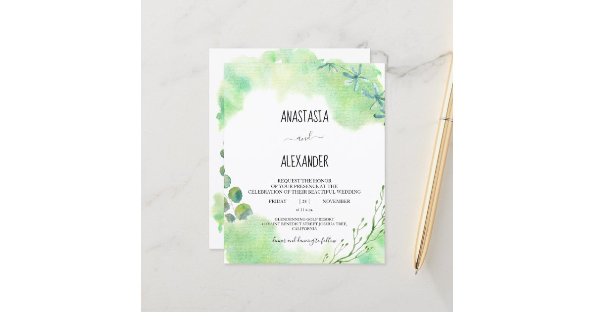 Budget-Wedding invitation. Invitation | Zazzle