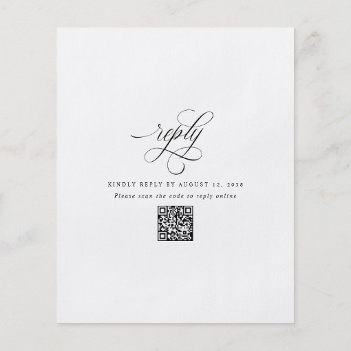 Budget Wedding Invitations Elegant Calligraphy Flyer | Zazzle