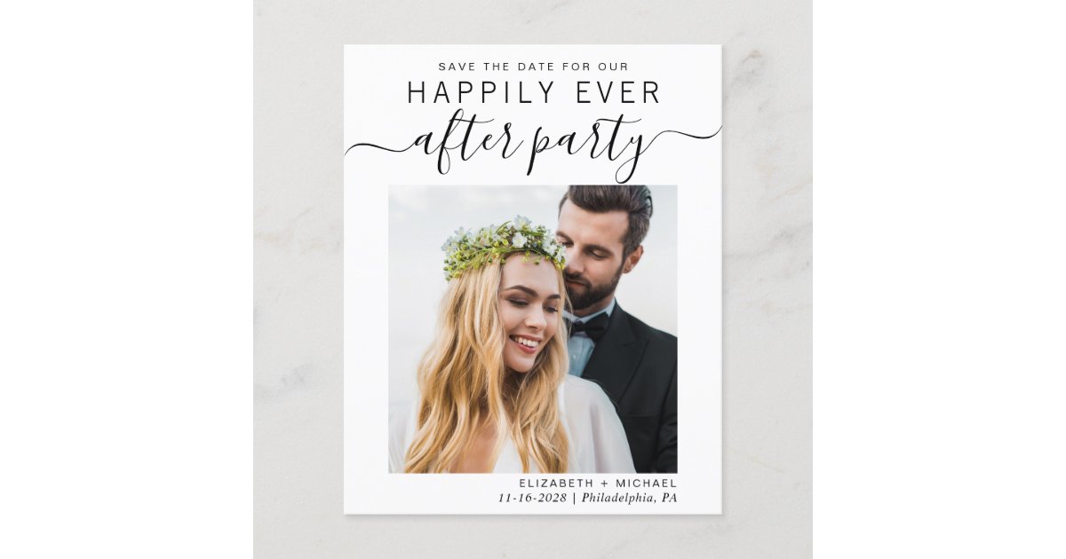 Budget Wedding Reception Photo Save The Date | Zazzle