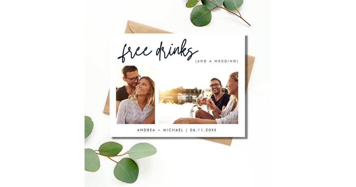 Budget Wedding Save the Date Blank Back Invitation Postcard | Zazzle