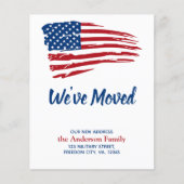 Budget We've Moved Patriotic American Flag Moving | Zazzle