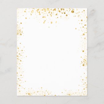 Budget white gold glitter wedding program details | Zazzle