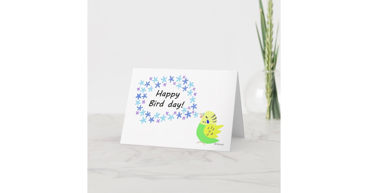 Budgie Budgerigar Parakeet Cute Bird birthday Card | Zazzle