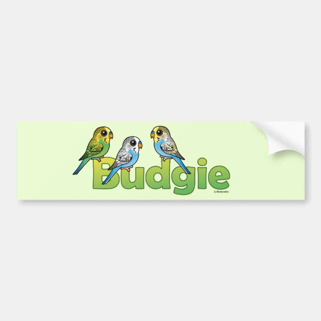 BUDGIE BUMPER STICKER | Zazzle
