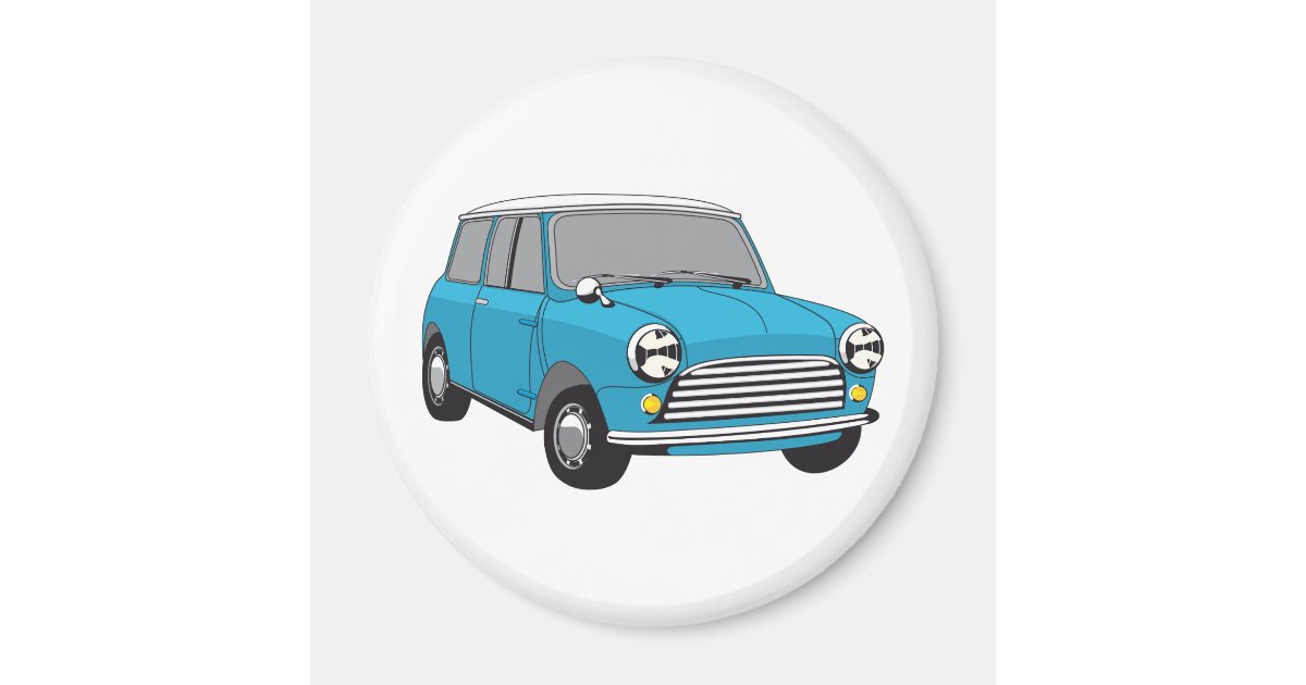 Bue British Oldtimer Mini Cooper Magnet | Zazzle